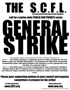 Wisconsin: South Central Federation of Labor's general strike packet ...