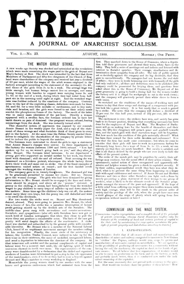 Freedom vol 2. no 23 (August 1888)