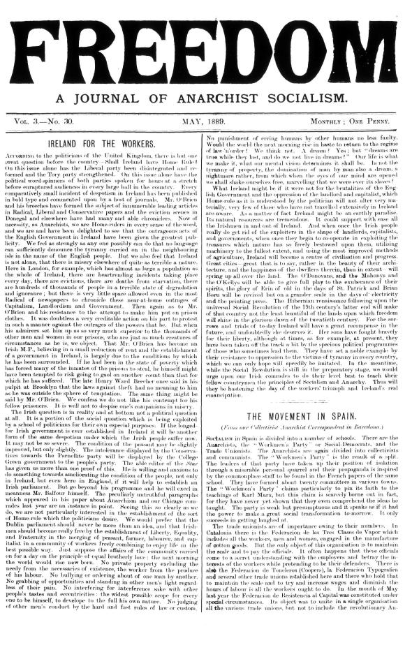 Freedom vol 3. no 30 (May 1889) | libcom.org
