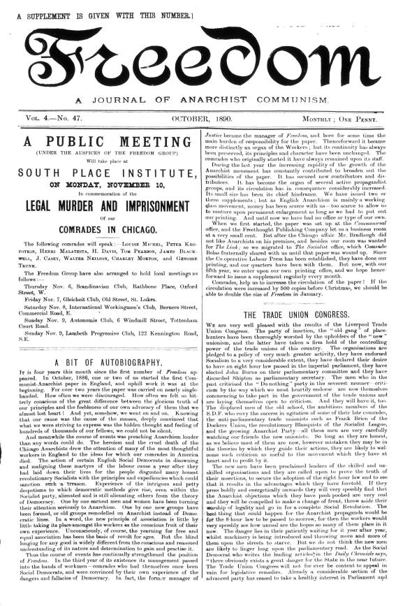 Freedom vol 4. no 47 (October 1890) | libcom.org