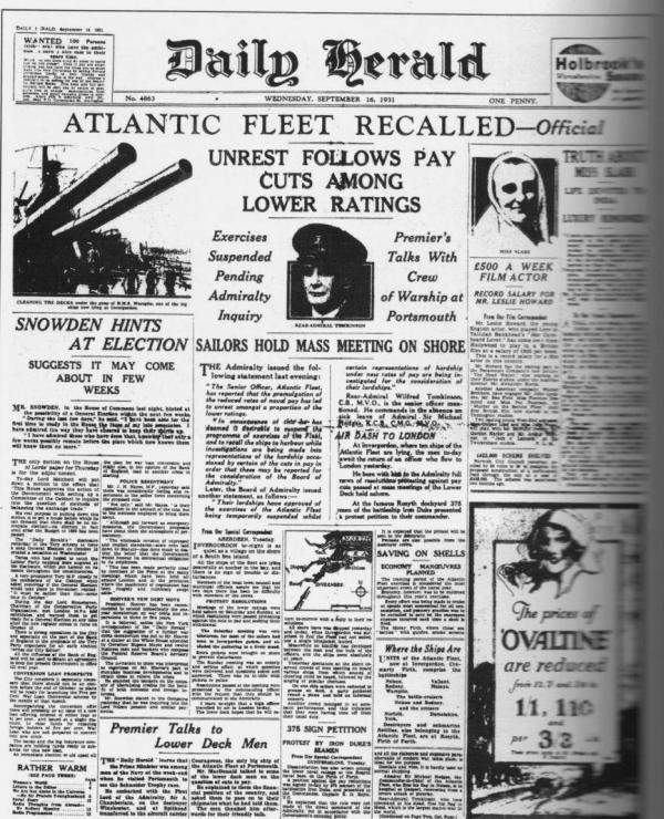 Invergordon 1931, shipshape and mutiny fashion: how they fought the pay ...