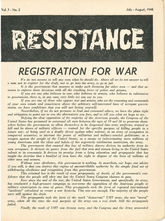 Resistance Vol. 7, No. 2 (July-August 1948) | libcom.org