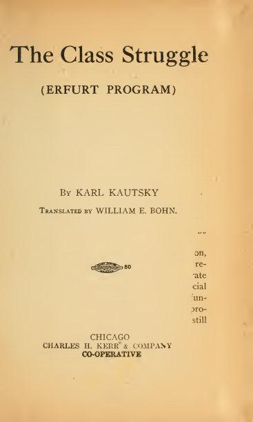 The Class Struggle (Erfurt Program) | libcom.org