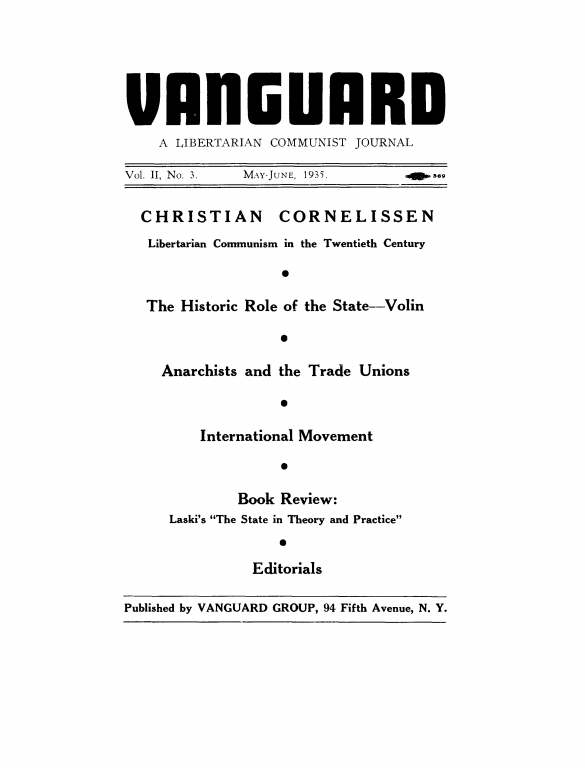 Vanguard (Vol. 2, No. 3, May-June 1935) | libcom.org